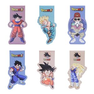 6 pieces anime dragon bookmarks anime goku laminated dragon goku bookmarks book page markers for teen(6*3cm, dragon-ball)