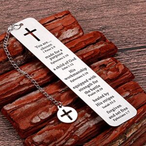 Inspirational Gifts for Women Men Christian Bookmark Religious Gifts Bible Verse Bookmark for Book Lovers Church Gifts for Reader Baptism Catholic Gifts Christmas Birthday Female Gift