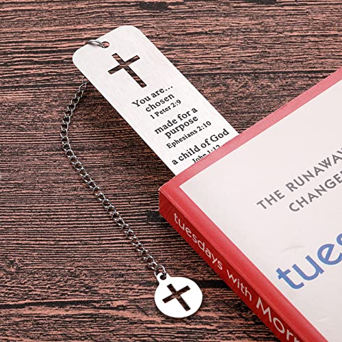 Inspirational Gifts for Women Men Christian Bookmark Religious Gifts Bible Verse Bookmark for Book Lovers Church Gifts for Reader Baptism Catholic Gifts Christmas Birthday Female Gift