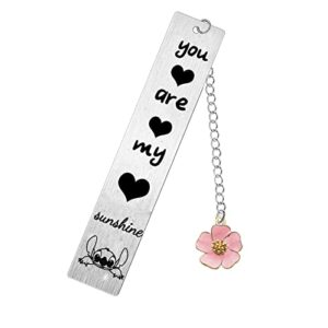 ohana bookmark gifts you are my sunshine gift for daughter, niece, girls stitch gifts cute bookmarks for bff women friendship birthday gift book lovers inspirational presents