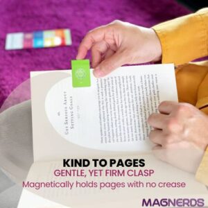 Chakra Magnetic Bookmarks (8 Pieces) with Mini Guide for Women and Men, for Book Pages or Journals