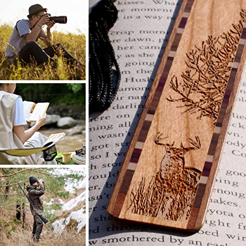 Deer - Engraved Wooden Bookmark with Tassel - Made in USA - Search B07325JNP6 for Personalized Version