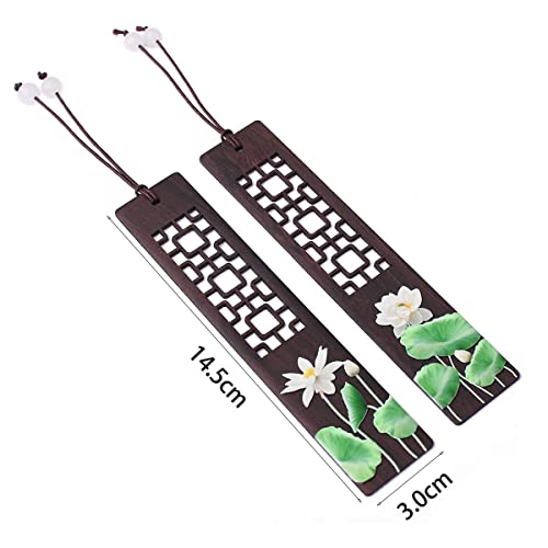 Toirxarn Handmade Wooden Bookmarks, Ideal Gifts for Women/Men/Friends/Girls/Teacher ,Birthday Present.Natural Wood,Painted Craft。