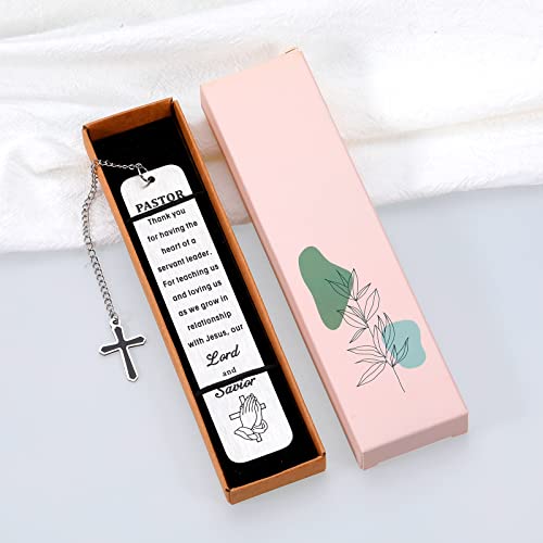 Pastor Gifts for Men Women Pastor Appreciation Gifts Thank You Bookmark Birthday Valentines Day Present for Pastor Wife Religious Scripture Gifts Baptism Christian Faith Gift Pastoral Gift from Church