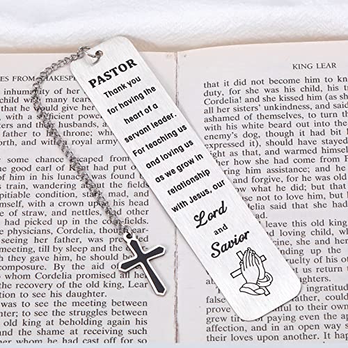 Pastor Gifts for Men Women Pastor Appreciation Gifts Thank You Bookmark Birthday Valentines Day Present for Pastor Wife Religious Scripture Gifts Baptism Christian Faith Gift Pastoral Gift from Church