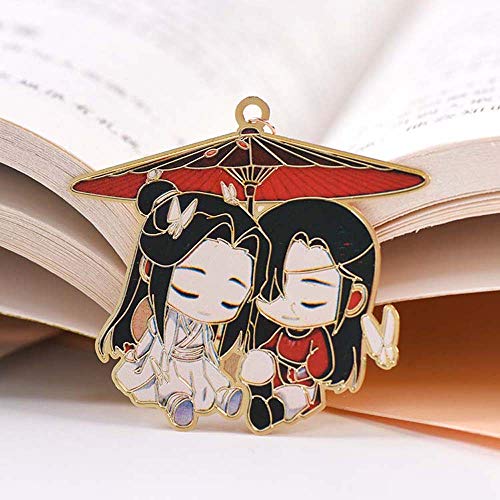 Chinese Mo Dao Zu Shi Bookmark Grandmaster of Demonic Cultivation Wei Wuxian LAN Wangji Metal hollowing Bookmark(C)