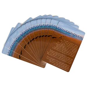 pocket card bookmark pack of 12 – footprints