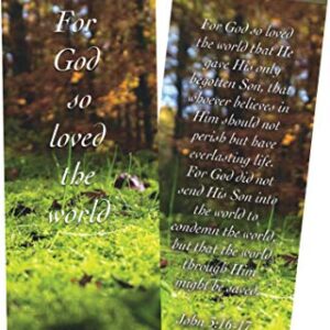 Bookmark Scripture Cards - Pack of 100 Variety Bible Memory Verse Cards | Popular, Encouraging Verses with Full Color Graphics | Useful Handouts for Faith Building, Sunday School, or Daily Life