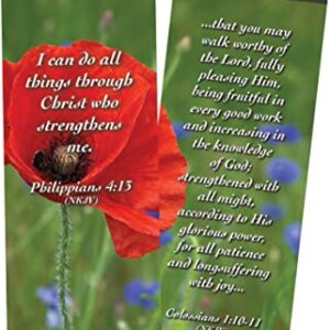 Bookmark Scripture Cards - Pack of 100 Variety Bible Memory Verse Cards | Popular, Encouraging Verses with Full Color Graphics | Useful Handouts for Faith Building, Sunday School, or Daily Life