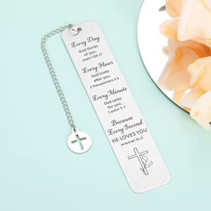 Religious Gifts for Women Men Inspirational Christian Bible Verse Bookmarks Birthday Easter Gifts for Him Her Faith Graduation Thanksgiving Catholic Jewelry Pastor Gifts Christmas Stocking Suffers