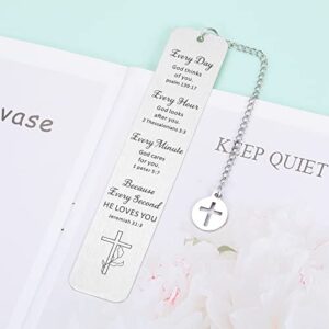 Religious Gifts for Women Men Inspirational Christian Bible Verse Bookmarks Birthday Easter Gifts for Him Her Faith Graduation Thanksgiving Catholic Jewelry Pastor Gifts Christmas Stocking Suffers