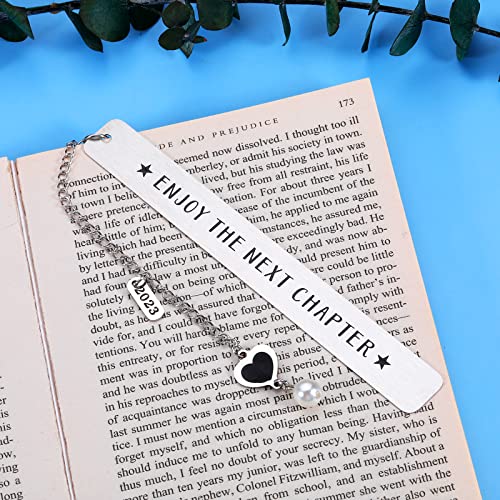 2023 Enjoy The Next Chapter Bookmark Inspirational Graduation Retirement Birthday Stocking Stuffer Gifts for Women Men Kids Book Lovers Seniors Coworker Leaving New Job Promotion Dad Mom Gift Him Her