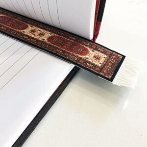 Set of 5 Rug Bookmarks, Colorful Carpet Book Marks for Reading, Miniature Oriental Style Design, Novelty Office Accessories