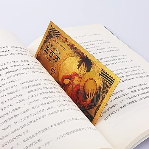 JIEJIE2020 Japanese Anime ONE Piece Edition Bookmarks, Collectibles, banknotes and Gifts. （10pcs）