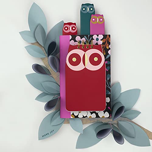 Kate Spade New York Novelty Bookmark Set of 3, Cute Leatherette Book Markers, Owl