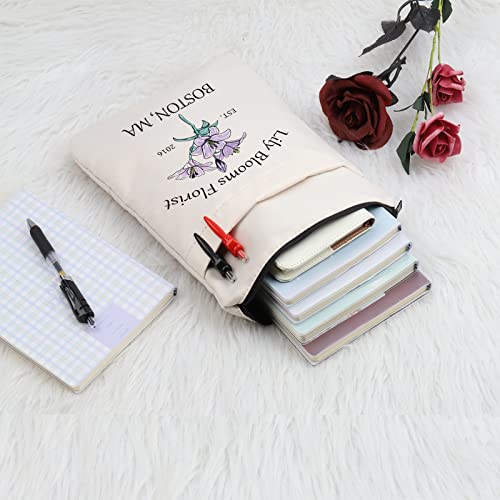 TOBGB Book Lovers Gifts COHO Fans Book Sleeve Book Covers Book Protector Bookworm Gifts for Book Lovers Book Sleeve With Zipper (Blooms Florist)