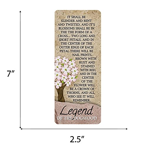 Legend of The Dogwood Thoughtful Pink 7 x 2.5 Cardstock Prayer Card Pack of 12