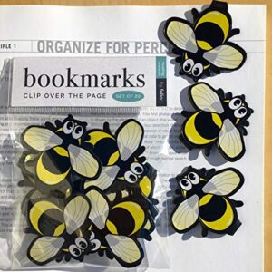 BEE Bookmarks - (Set of 20 Book Markers) Bulk Animal Bookmarks for Students, Kids, Teens, Girls & Boys. Ideal for Reading incentives, Birthday Favors, Reading Awards and Classroom Prizes!