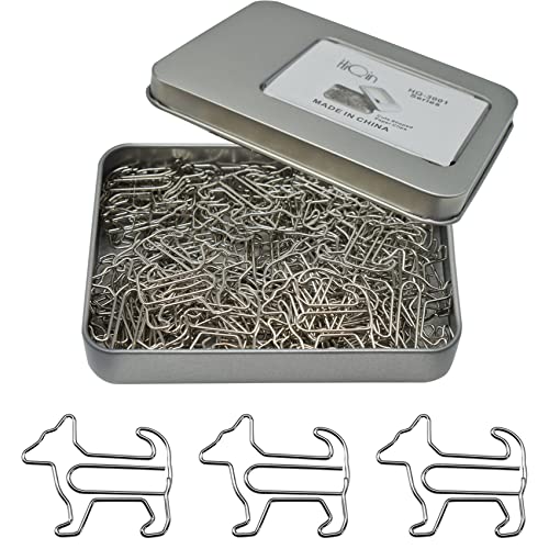 80 PCS Cute Paper Clips Small Dog Shaped Paper Clips Animal Bookmarks Clips, Fun Office Gifts for Women Men Coworkers Dog Lovers