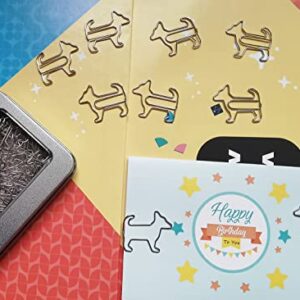 80 PCS Cute Paper Clips Small Dog Shaped Paper Clips Animal Bookmarks Clips, Fun Office Gifts for Women Men Coworkers Dog Lovers