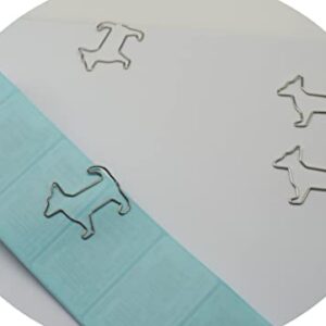 80 PCS Cute Paper Clips Small Dog Shaped Paper Clips Animal Bookmarks Clips, Fun Office Gifts for Women Men Coworkers Dog Lovers