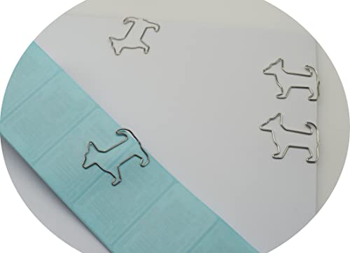 80 PCS Cute Paper Clips Small Dog Shaped Paper Clips Animal Bookmarks Clips, Fun Office Gifts for Women Men Coworkers Dog Lovers