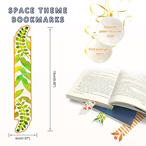 Wocoxo Natural Style Paper Bookmarks, 30 Pcs Page Marks Perfect for Any Book, Practical Students Reading Office Stationery Supplies (Plants)