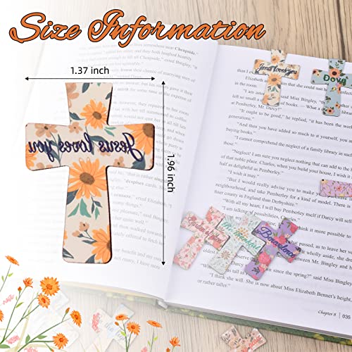 24Pcs Magnetic Bookmarks Floral Magnet Page Book Markers Bookmark Magnetic Page Clips Assorted Bookmark for Women Girls Students BookLovers Office Supplies