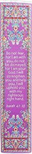 christian bookmark, do not fear, woven, mini carpet