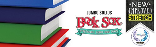 Book Sox Stretchable Book Cover: Jumbo Solid Red. Fits Most Hardcover Textbooks up to 9 x 11. Adhesive-Free, Nylon Fabric School Book Protector. Easy to Put On. Washable & Reusable Jacket.