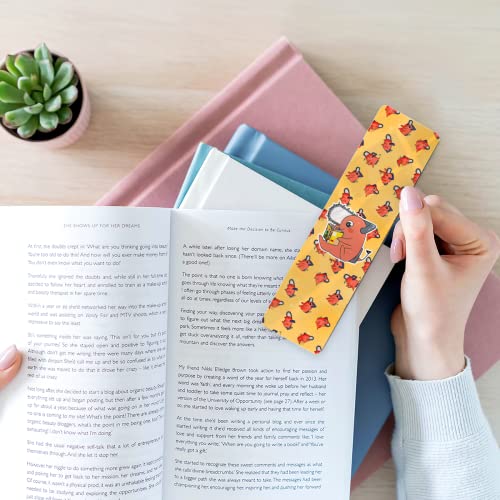 Bookmarks Ruler Metal Pochita Bookography Chainsaw Reading Animes Tassels Measure Bookworm for Book Bibliophile Gift Reading Christmas Ornament Markers Bookmark