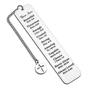 inspirational bookmark christian gifts for women men, bible verse bookmark for kids teens book lovers, religious church gift for friend female,birthday christmas stocking stuffers for her him girl boy