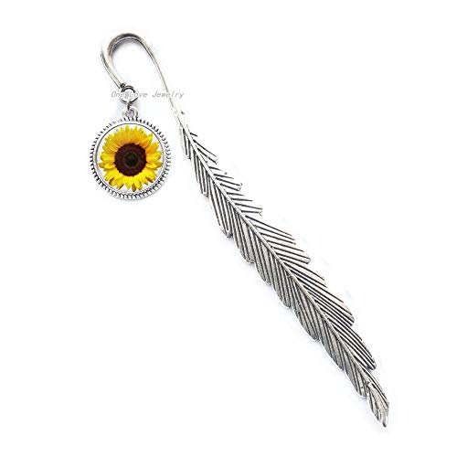 Best Friend Bookmark,Sunflower Bookmark,BFF Bookmark,Best Friend Jewelry,Flower Bookmark Sunflower Charm Bookmark Flower Jewelry Bridesmaid Bookmark,TAP038