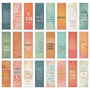 motivational bookmarks / 2″ x 6″ paper bookmark assortment/bulk set of 24 uplifting quotemarks