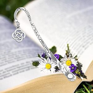 bobauna Scottish Thistle Bookmark Sassenach Themed Jewelry Scotland Gift for Outlander Fans (Knot Bookmark)