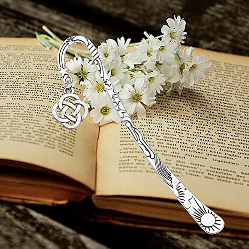 bobauna Scottish Thistle Bookmark Sassenach Themed Jewelry Scotland Gift for Outlander Fans (Knot Bookmark)