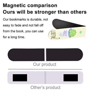 30 Pieces Cute Magnetic Bookmarks for Women/Men, Dual Sided Rainbow Film Laminated Book Markers for Girls, Funny Magnetic Bookmarks for Kids, Book Marks Bulk Page Clip Reading Giveaways (Cactus Plant)