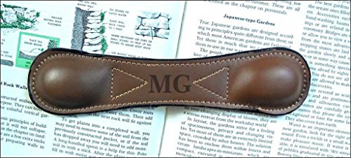 Monogrammed Bookmark - Personalized Leather Bookmark Page Weight - Comfort House P2750