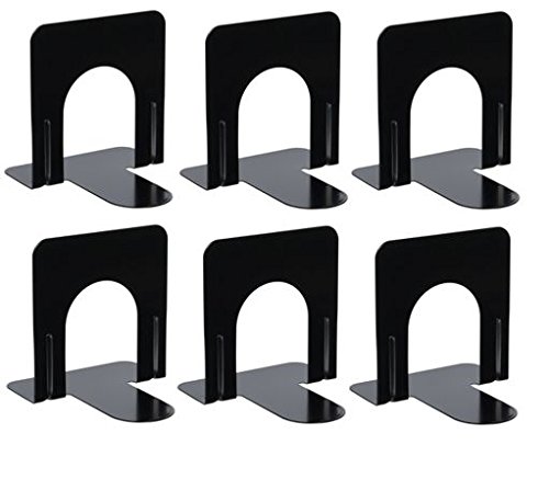 Bookend Supports - Business Source - Black (6 Pairs, Small)