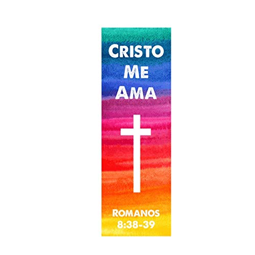 Cristo Me AMA Jesus Loves Me Spanish Christian Bookmarks for Kids Churches Missionaries Sunday School (100 Count)