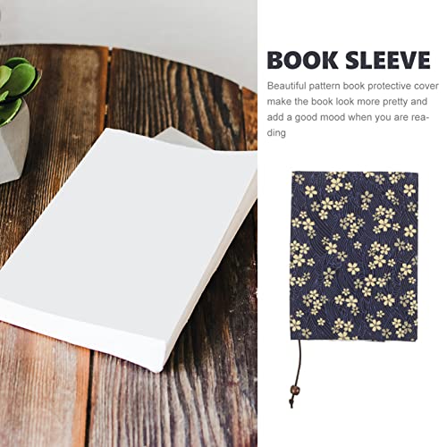 Tofficu Book Sleeve Cover with Flower Pattern Washable Book Protector Fabric Paperback Cover Novel Padded Case