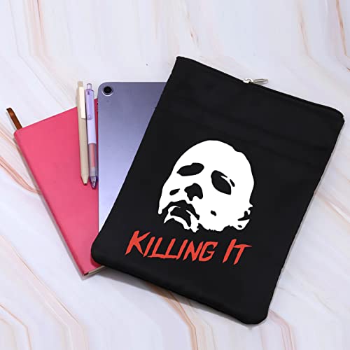 Horror Movie Inspiration Book Sleeve Killing It Book Cover Killer Characters Book Pouch Halloween Gift Waterproof Book Protector Gift for Scary Film Fans (KillingItBB)