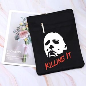 Horror Movie Inspiration Book Sleeve Killing It Book Cover Killer Characters Book Pouch Halloween Gift Waterproof Book Protector Gift for Scary Film Fans (KillingItBB)