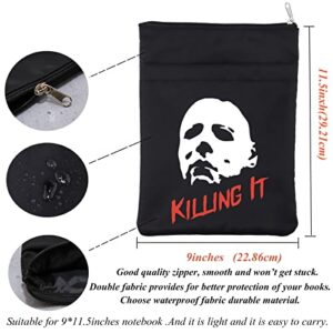 Horror Movie Inspiration Book Sleeve Killing It Book Cover Killer Characters Book Pouch Halloween Gift Waterproof Book Protector Gift for Scary Film Fans (KillingItBB)