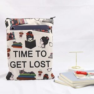 Time to Get Lost Book Sleeve Book Organiser Book Cover Bookish Gift Book Lovers Gift Book Club Gift Book Reader Gift Reading Gift (TimeLost BS)