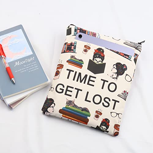 Time to Get Lost Book Sleeve Book Organiser Book Cover Bookish Gift Book Lovers Gift Book Club Gift Book Reader Gift Reading Gift (TimeLost BS)