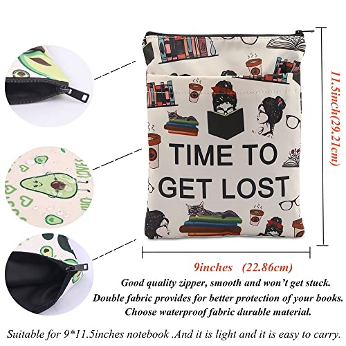 Time to Get Lost Book Sleeve Book Organiser Book Cover Bookish Gift Book Lovers Gift Book Club Gift Book Reader Gift Reading Gift (TimeLost BS)