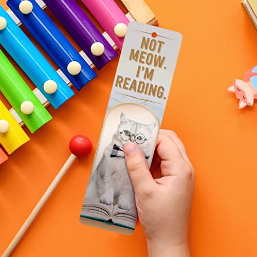 GOLEEX Cat Metal Bookmark Ruler Animal Inspirational Quotes Bookmarks for Adults Women Girls Kids Teens Bookworm Reader On Birthday Holiday Party Pet Lovers Encouraging Sayings