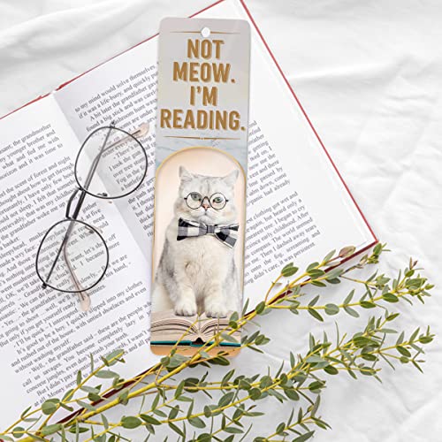 GOLEEX Cat Metal Bookmark Ruler Animal Inspirational Quotes Bookmarks for Adults Women Girls Kids Teens Bookworm Reader On Birthday Holiday Party Pet Lovers Encouraging Sayings