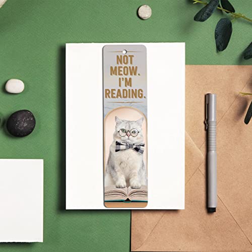 GOLEEX Cat Metal Bookmark Ruler Animal Inspirational Quotes Bookmarks for Adults Women Girls Kids Teens Bookworm Reader On Birthday Holiday Party Pet Lovers Encouraging Sayings